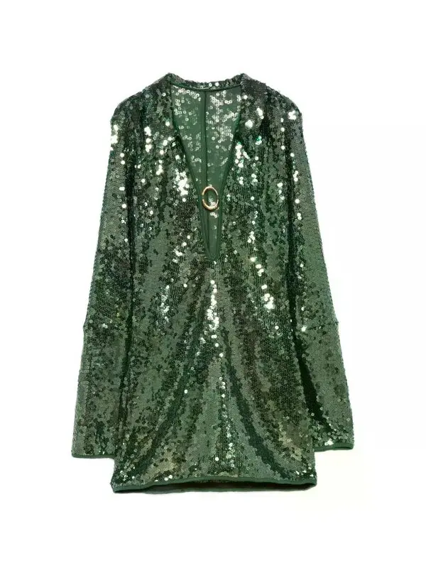 Oseree Marilyn Sequin Mini Dress - Green