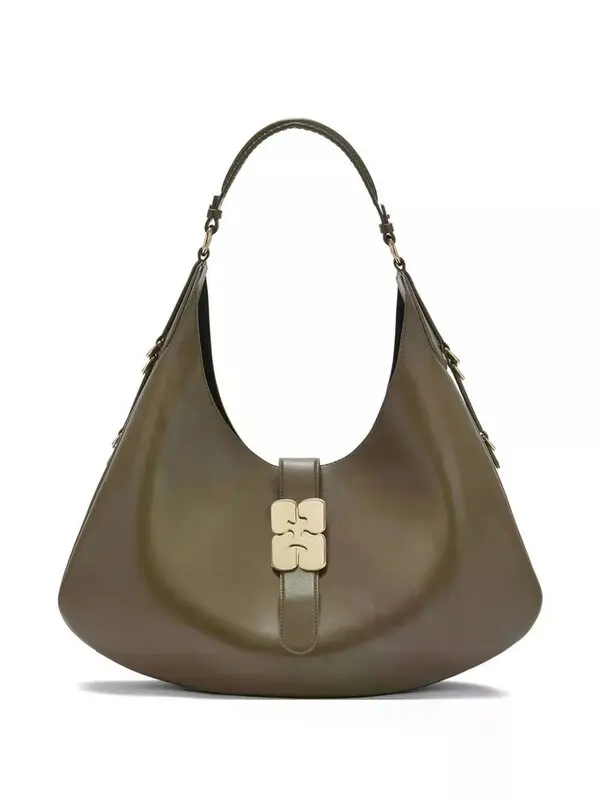GANNI Large Kat Shoulder Bag - Green