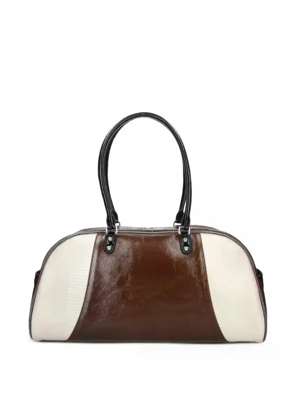 Y3 X Wales Bonner Leather Panelled Holdall Bag - Brown
