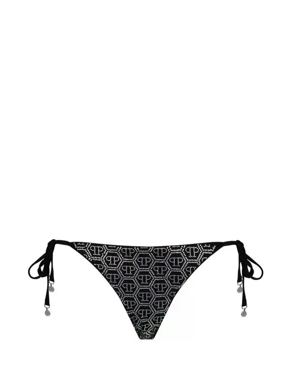 Philipp Plein Monogram Strass Swimming Brief - Black