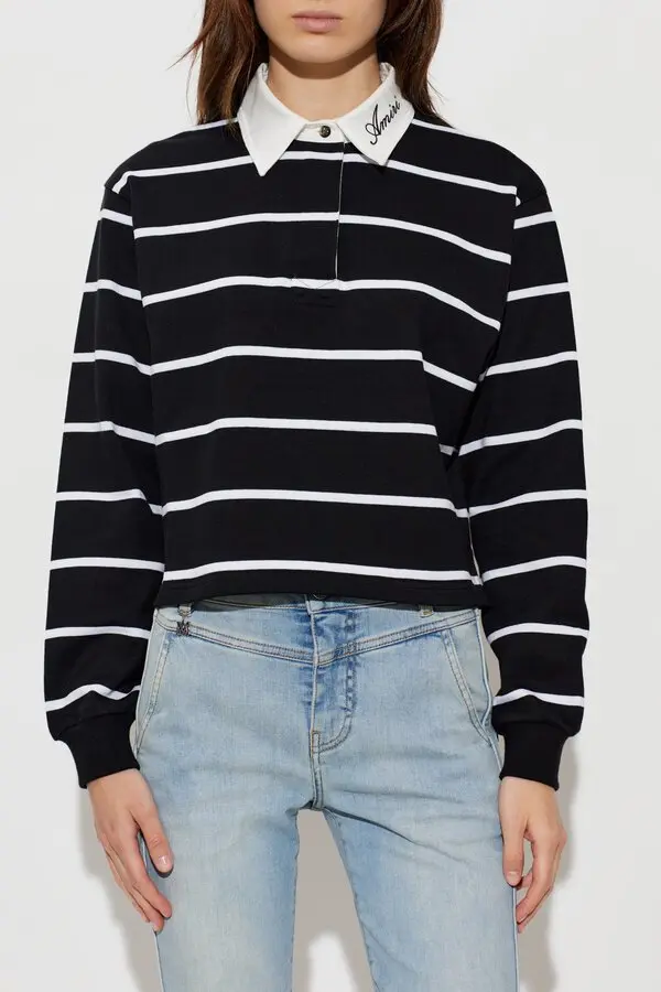 Amiri Striped Pattern Polo