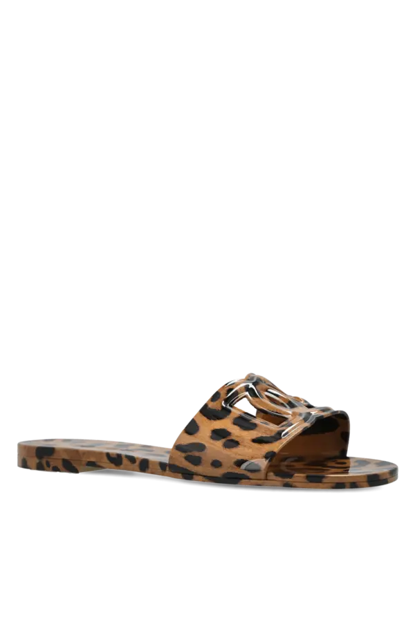 Dolce & Gabbana Leopard Print Flat Slides