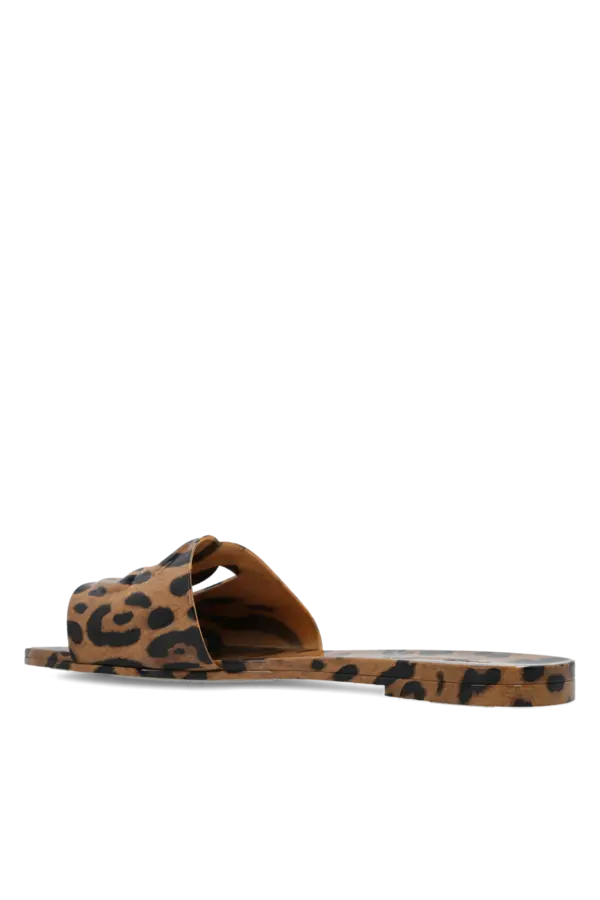Dolce & Gabbana Leopard Print Flat Slides