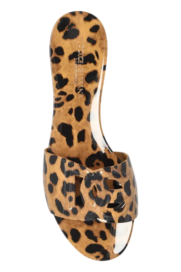 Dolce & Gabbana Leopard Print Flat Slides