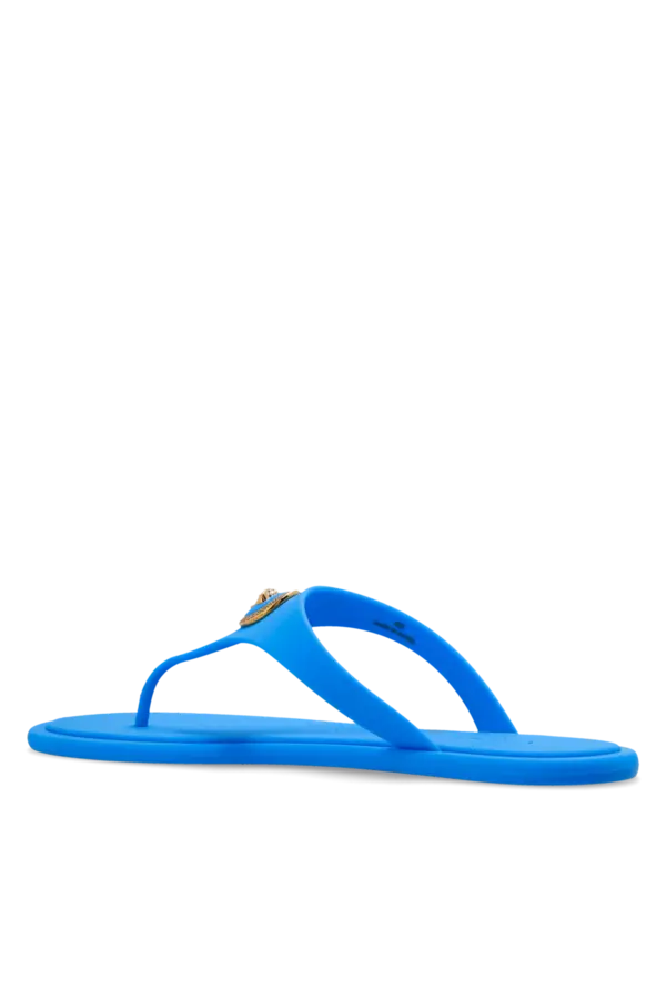 Versace Rubber Flip-flops With Medusa Medallion - Blue