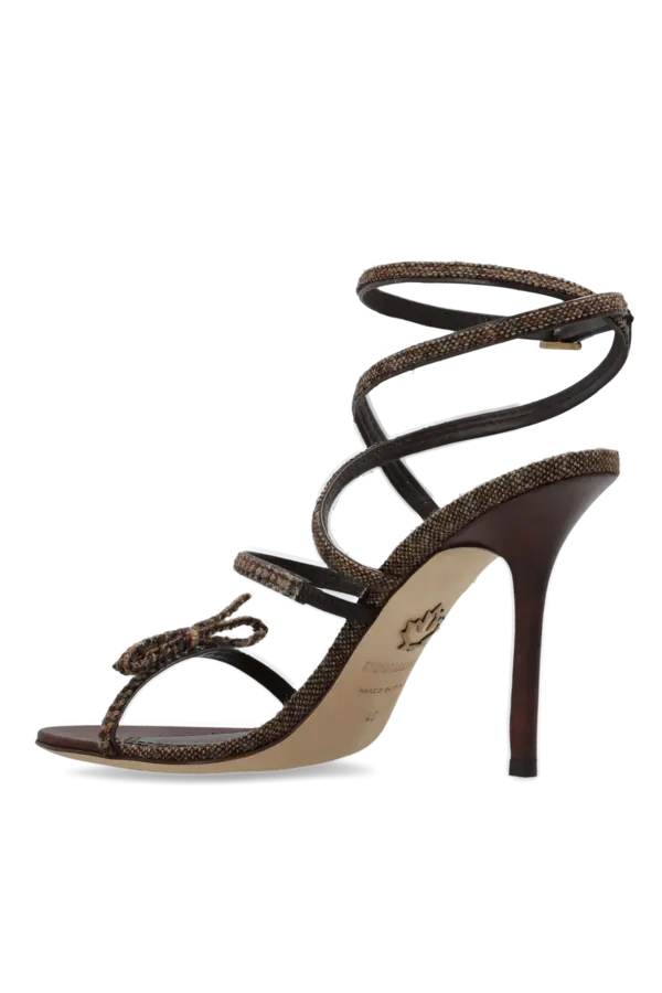 Dsquared2 Strappy Stiletto Sandals With Bow Detailing