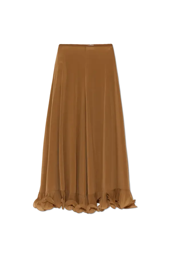 Moschino Skirt With Ruffle - Brown