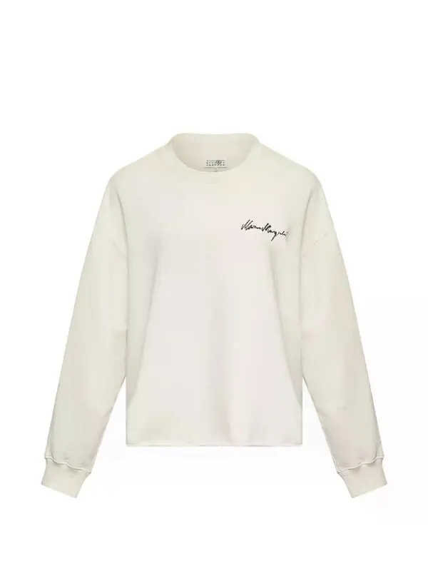 MAISON MARGIELA Handwritten Print Sweatshirt - Neutrals