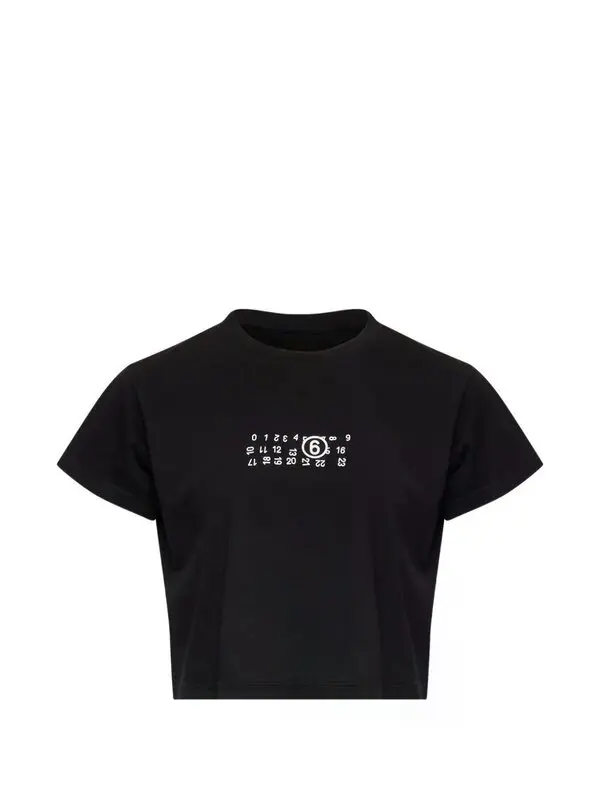 MAISON MARGIELA Overdyed Numeric Logo T-shirt - Black