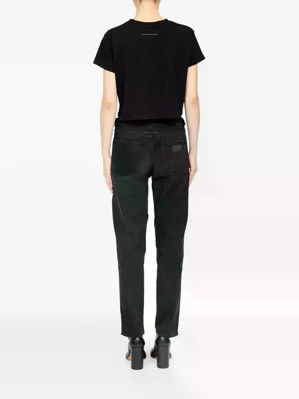 MAISON MARGIELA Overdyed Numeric Logo T-shirt - Black