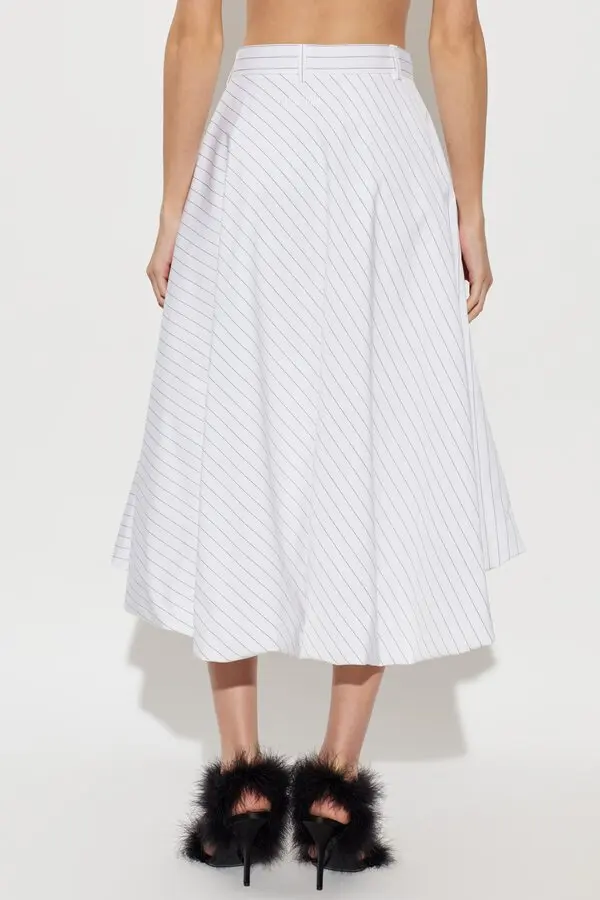 Moschino Asymmetrical Pinstriped Skirt