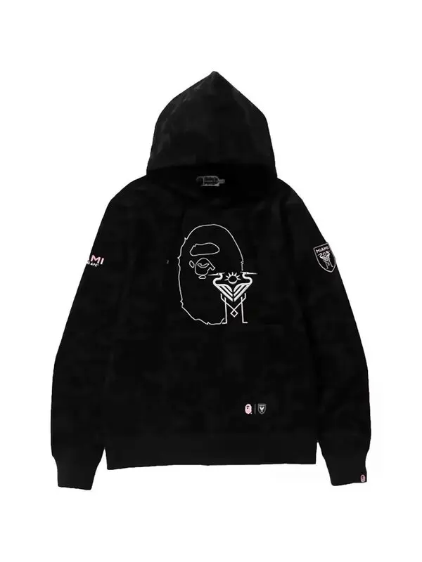 A BATHING APE X Inter Miami Cf Camouflage Hoodie - Black