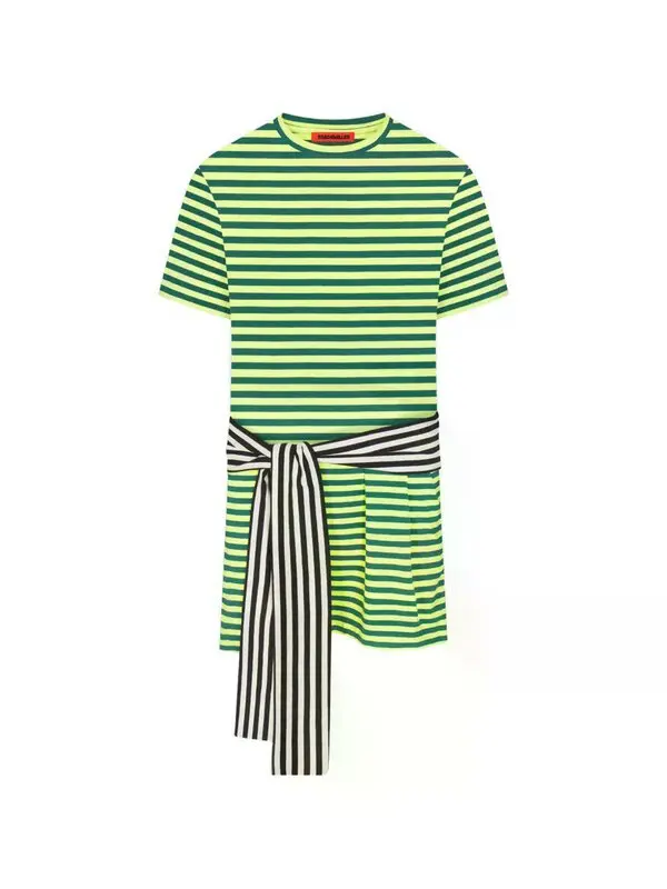 SIMONMILLER Lottie Striped Mini T-shirt Dress - Green