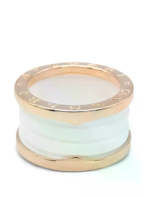 BVLGARI B.zero1 Engraved Logo Wide Band Ring