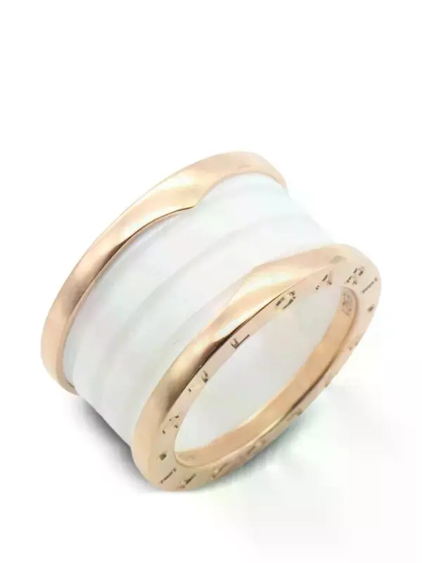 BVLGARI B.zero1 Engraved Logo Wide Band Ring