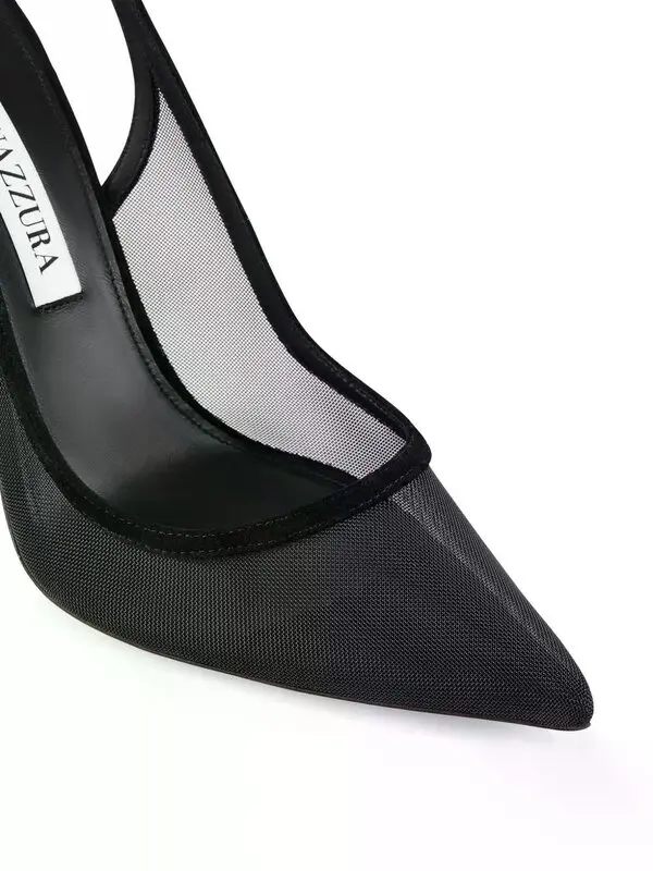 AQUAZZURA Bow Tie Mesh Heeled Pumps