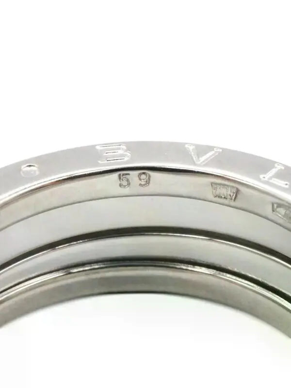 BVLGARI 18k White Gold B.zero1 Three-band Ring