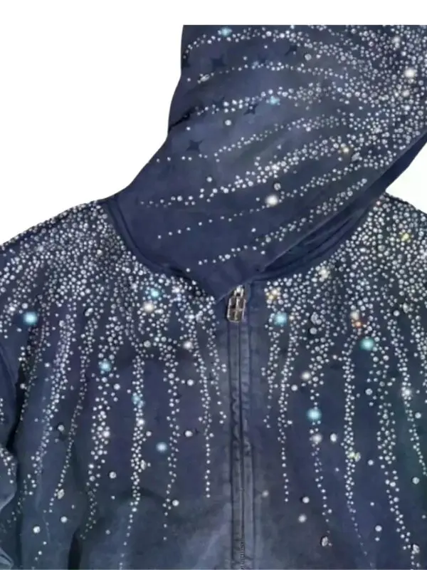 BIRTH OF ROYAL CHILD Steller Diamond Crystal-embellished Hoodie - Blue