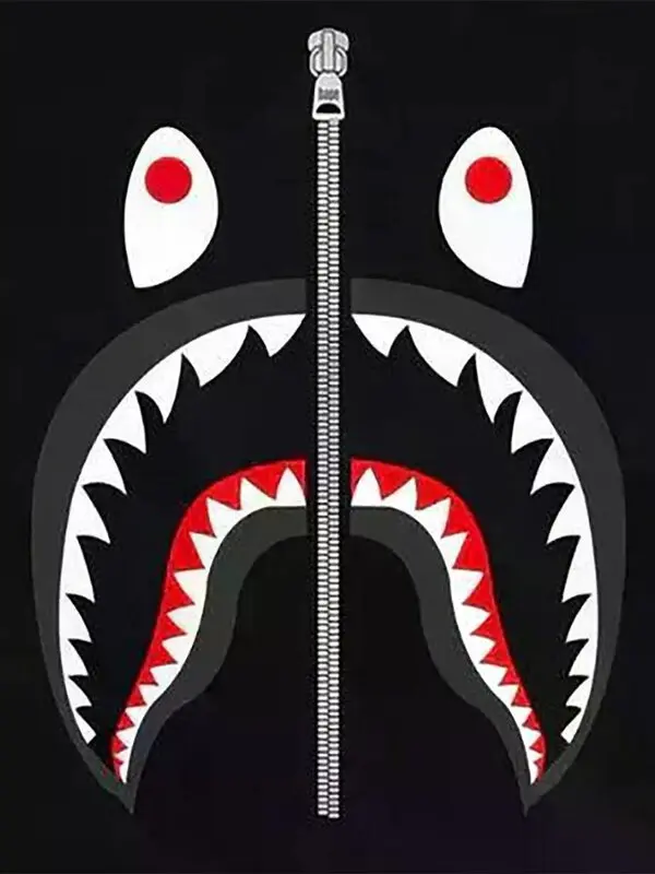 A BATHING APE Shark Print T-shirt