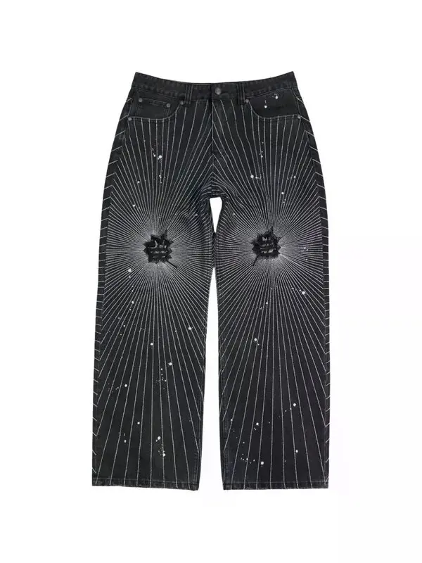BIRTH OF ROYAL CHILD Radiant Beam Distressed Jeans - Black