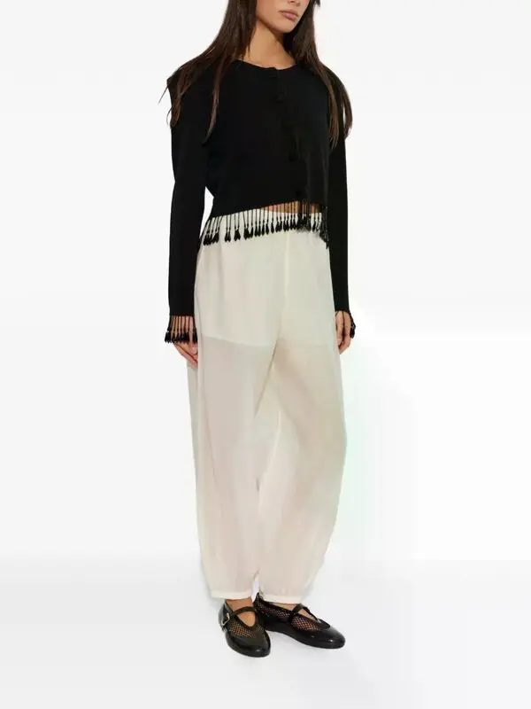BY MALENE BIRGER Beaded Fringe Cardigan - Black