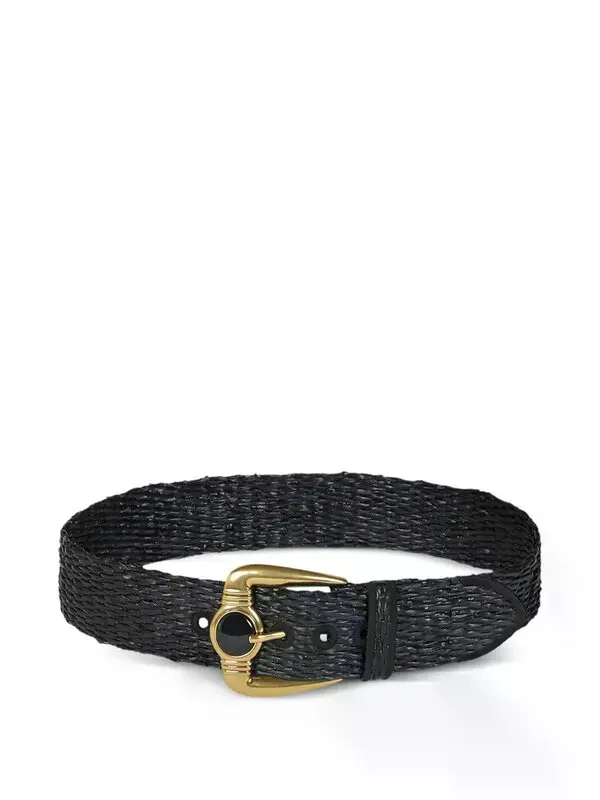 Etro Embellished Buckle Woven Belt