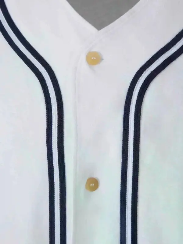 Jacquemus The Baseball Striped-trim Embroidered-logo Shirt