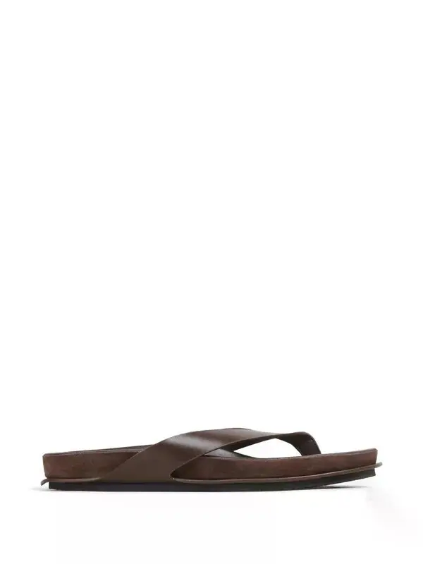 Jacquemus Les Tatânes Leather Sandals - Brown