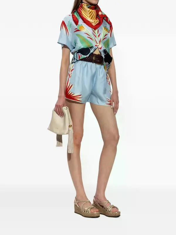 Etro X Baby Tooth Graphic-print Silk-satin T-shirt