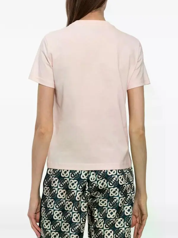 Casablanca Tennis Club Graphic Print T-shirt - Pink