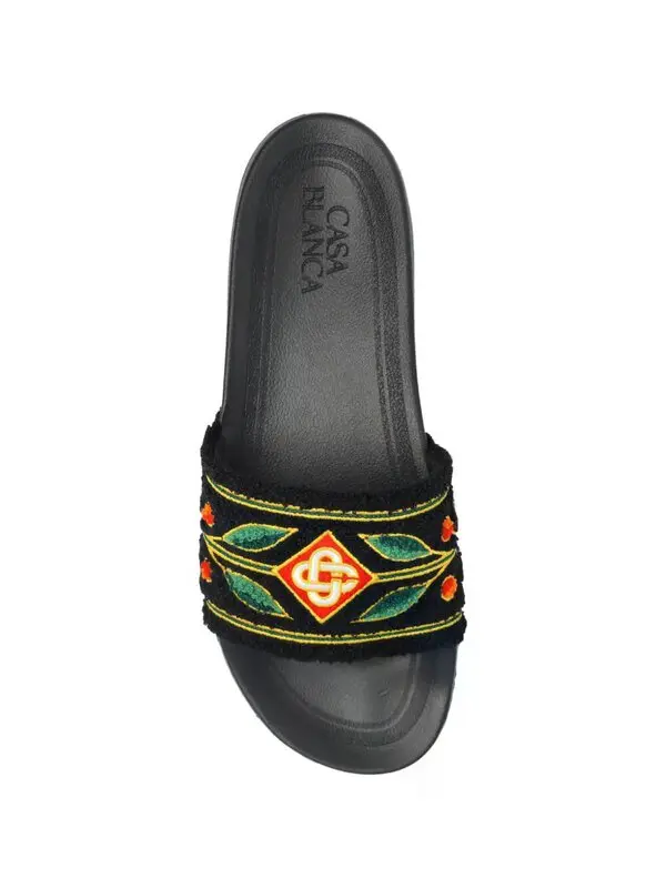 Casablanca Embroidered Logo Slides