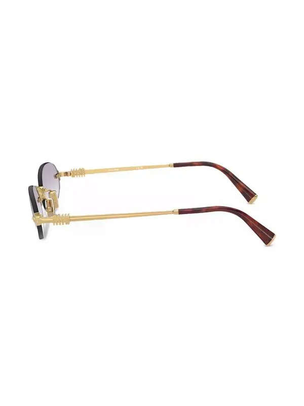 Miu Miu Oval Frame Sunglasses