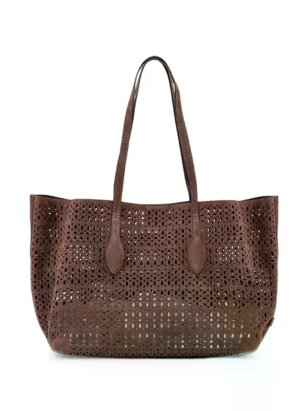 GIANNI CHIARINI Mashup Laser-cut Tote Bag - Brown
