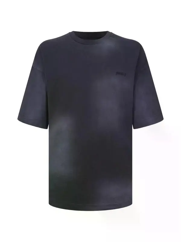 JUUN.J Faded-effect Logo-embroidered T-shirt