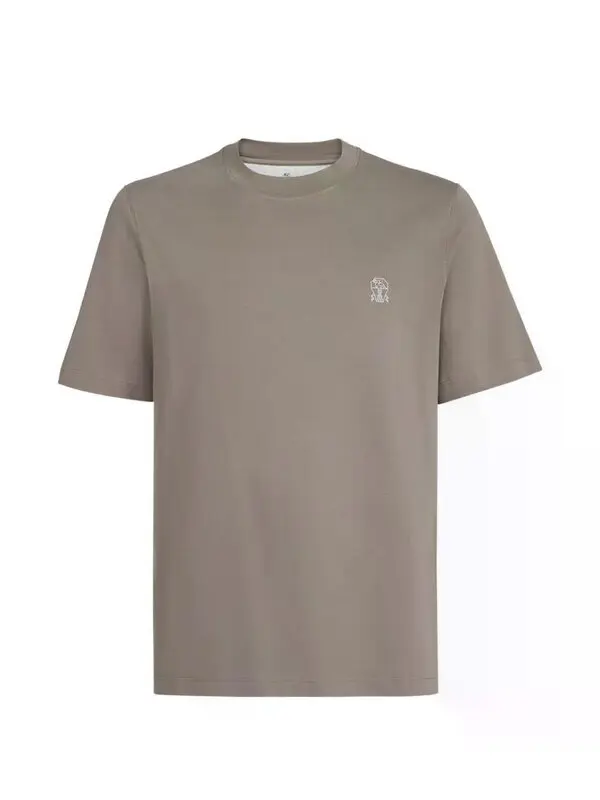 Brunello Cucinelli Cotton Jersey Crew Neck T-shirt With Logo