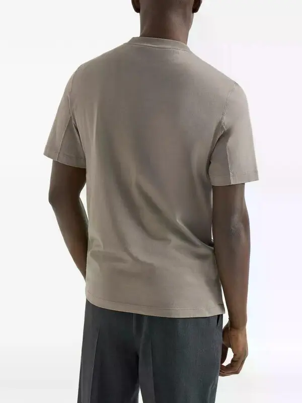 Brunello Cucinelli Cotton Jersey Crew Neck T-shirt With Logo
