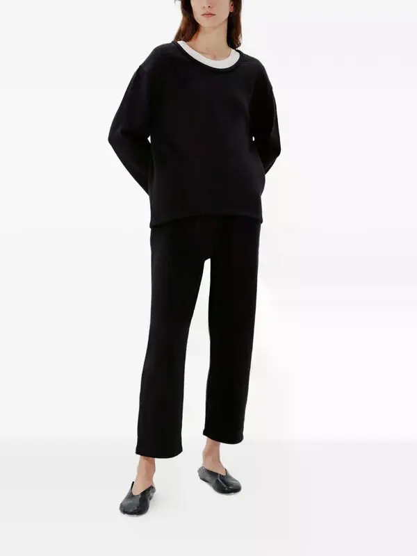 Another Tomorrow Scoop-neck Long Sleeve Sweatshirt