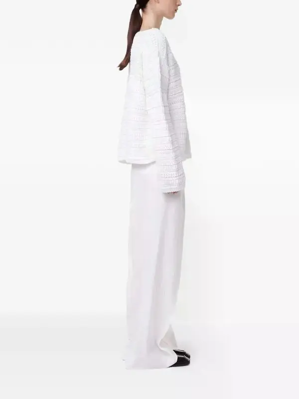 Another Tomorrow Textured Knit Sweater