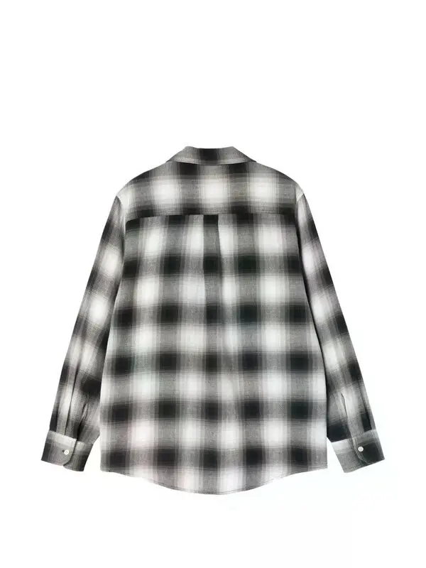 Carhartt Work In Progress Check-pattern Logo-patch Shirt - Black