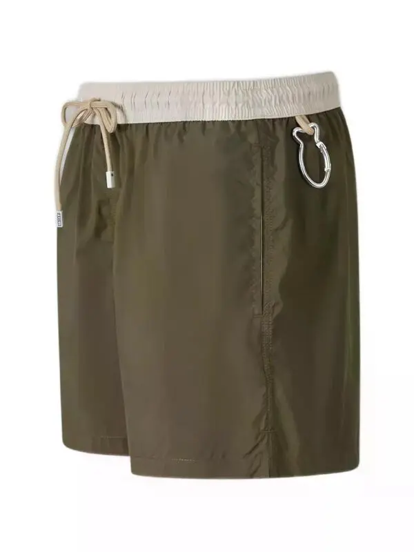 Fedeli Swim Shorts With Drawstring Waistband - Green