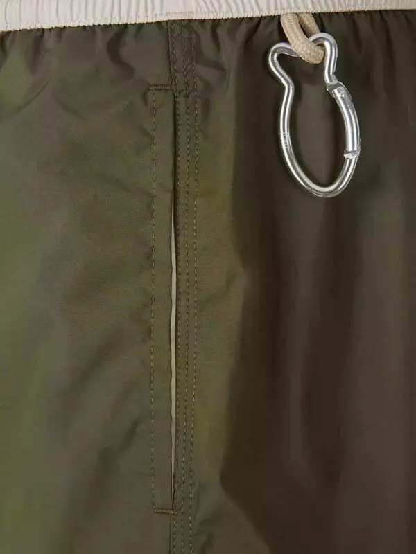Fedeli Swim Shorts With Drawstring Waistband - Green