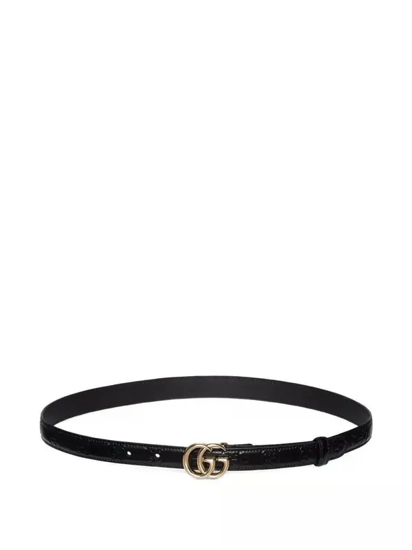 Gucci Gg Supreme Leather Belt - Black