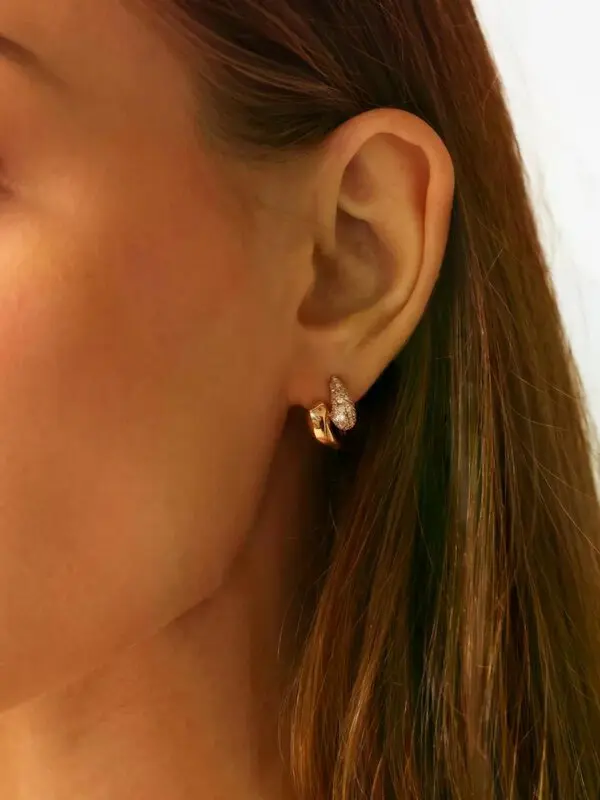 DANA REBECCA DESIGNS Taylor Elaine Diamond Hoop Earrings - Gold