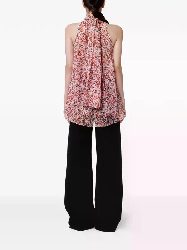Another Tomorrow Abstract Print Sleeveless Shirt