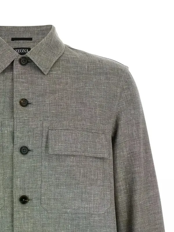 Zegna Crossover Mélange-effect Shirt - Neutrals
