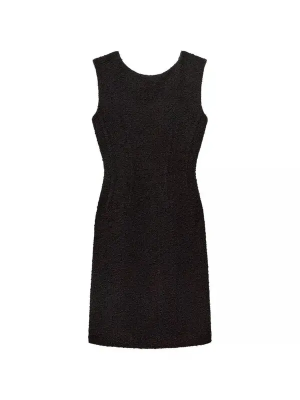 Another Tomorrow Sleeveless Tweed Mini Dress