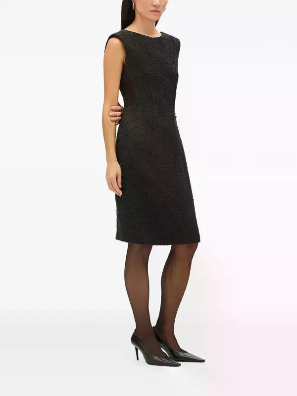 Another Tomorrow Sleeveless Tweed Mini Dress