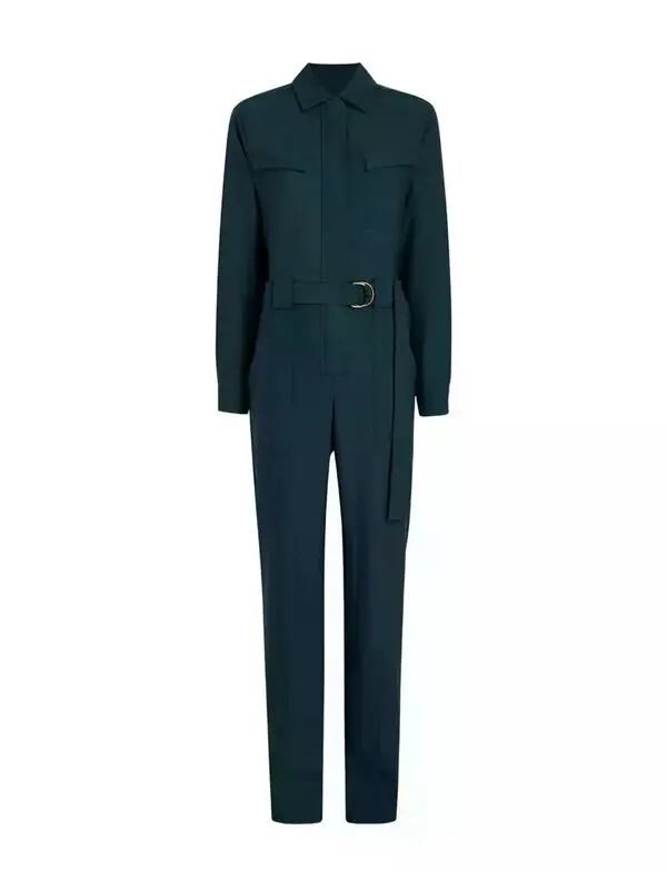 Another Tomorrow Belted Jumpsuit - Green