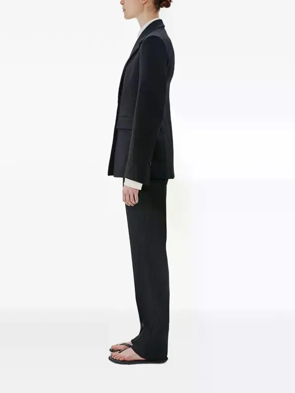 Another Tomorrow Double-breasted Structured Blazer
