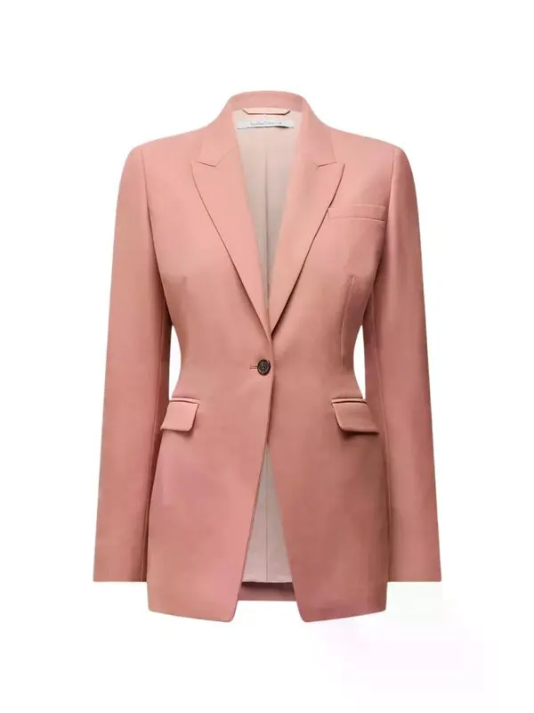 Another Tomorrow Single-button Peaked-lapel Blazer
